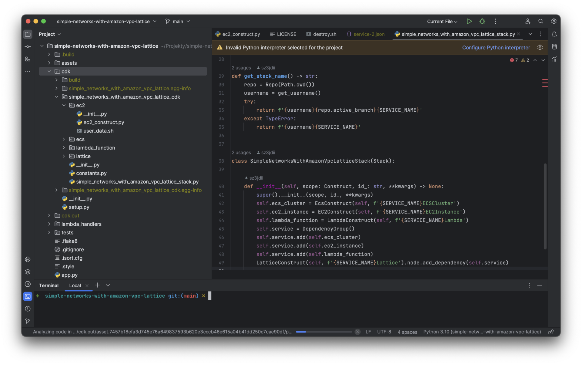 Fixing highlights for AWS CDK in JetBrains PyCharm - Cloudybarz